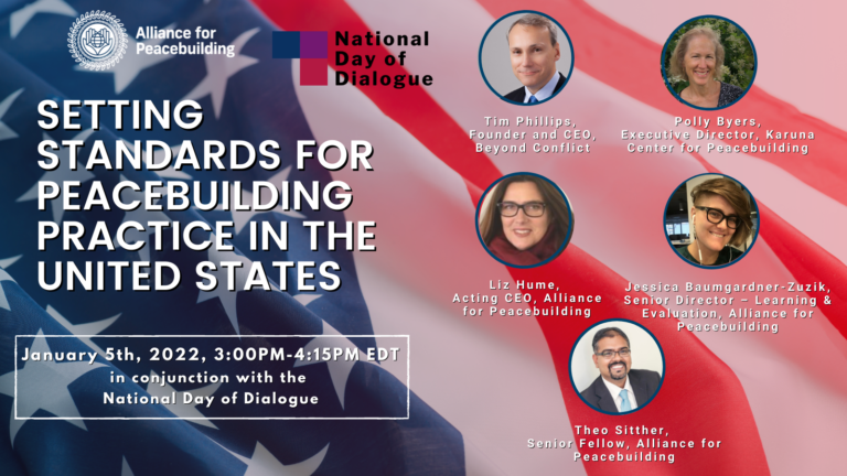 NDOD: Setting Standards for Peacebuilding in the US – Citizen Connect